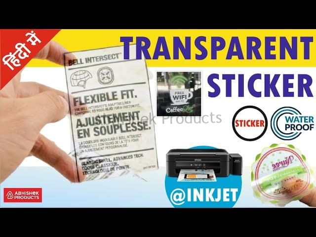 Transparent Inkjet Sticker Clear Self Adhesive Label For Epson, Canon ...