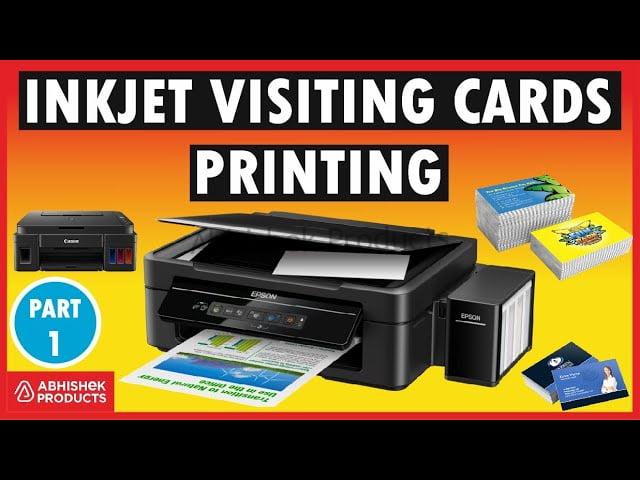 Visiting Card Printing In INKJET Printer Using Powder Sheet Part 1/2 B ...