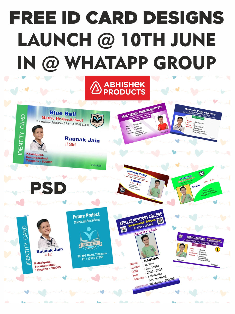 Free ID Card Design Launch Launching on June 10th! – Abhishek Products