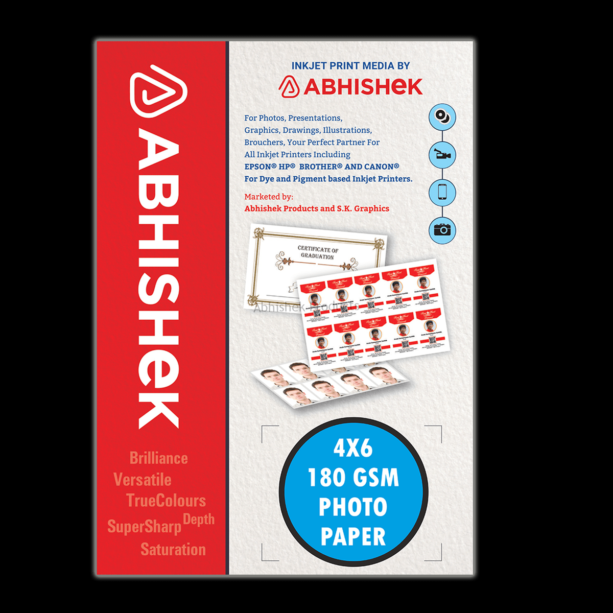 4x6 4R 180 GSM PHOTO PAPER HIGH GLOSSY - FOR INKJET – Abhishek Products