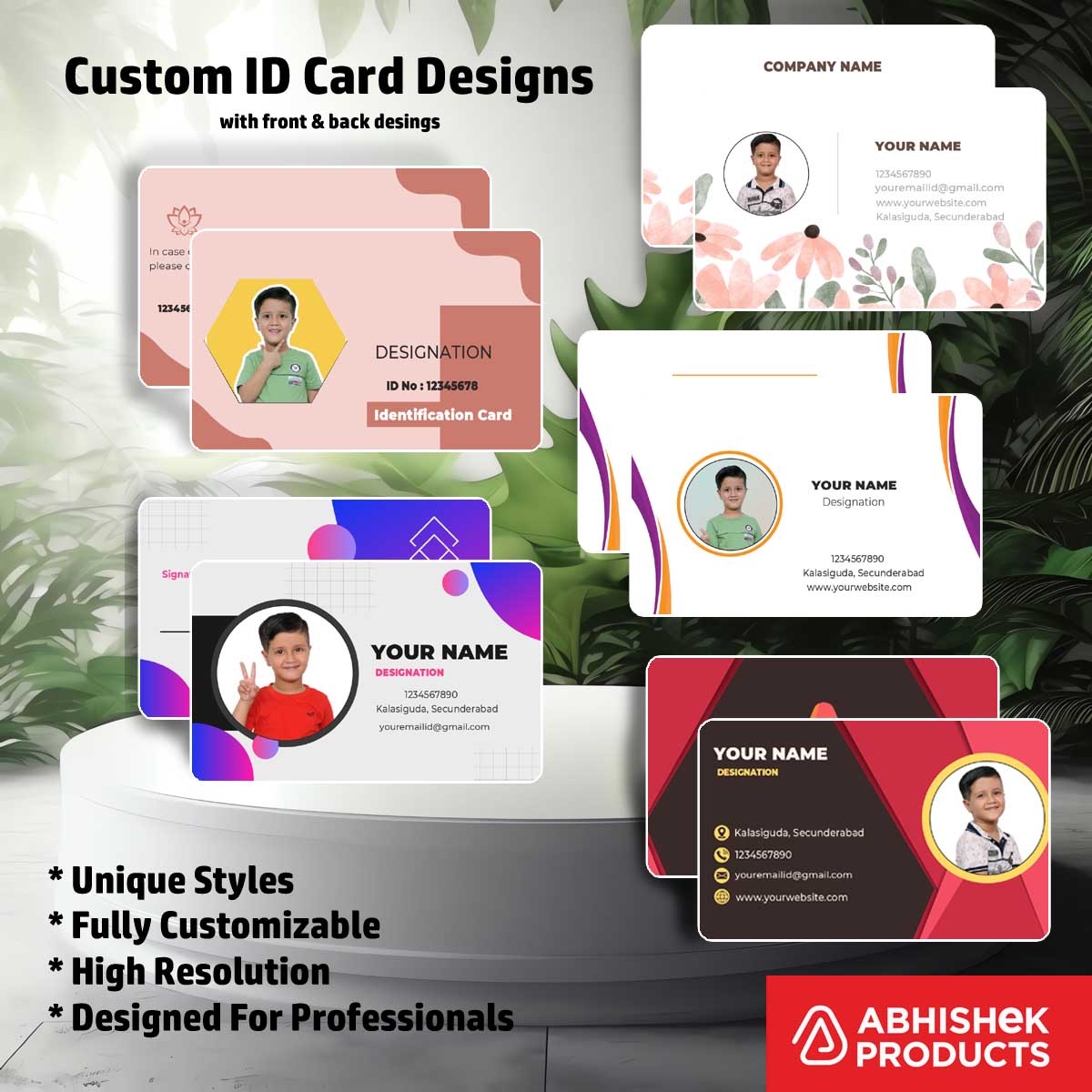 CorelDraw 11 ID Card Templates 8/8 - 65 Editable Employee Badge Designs ...