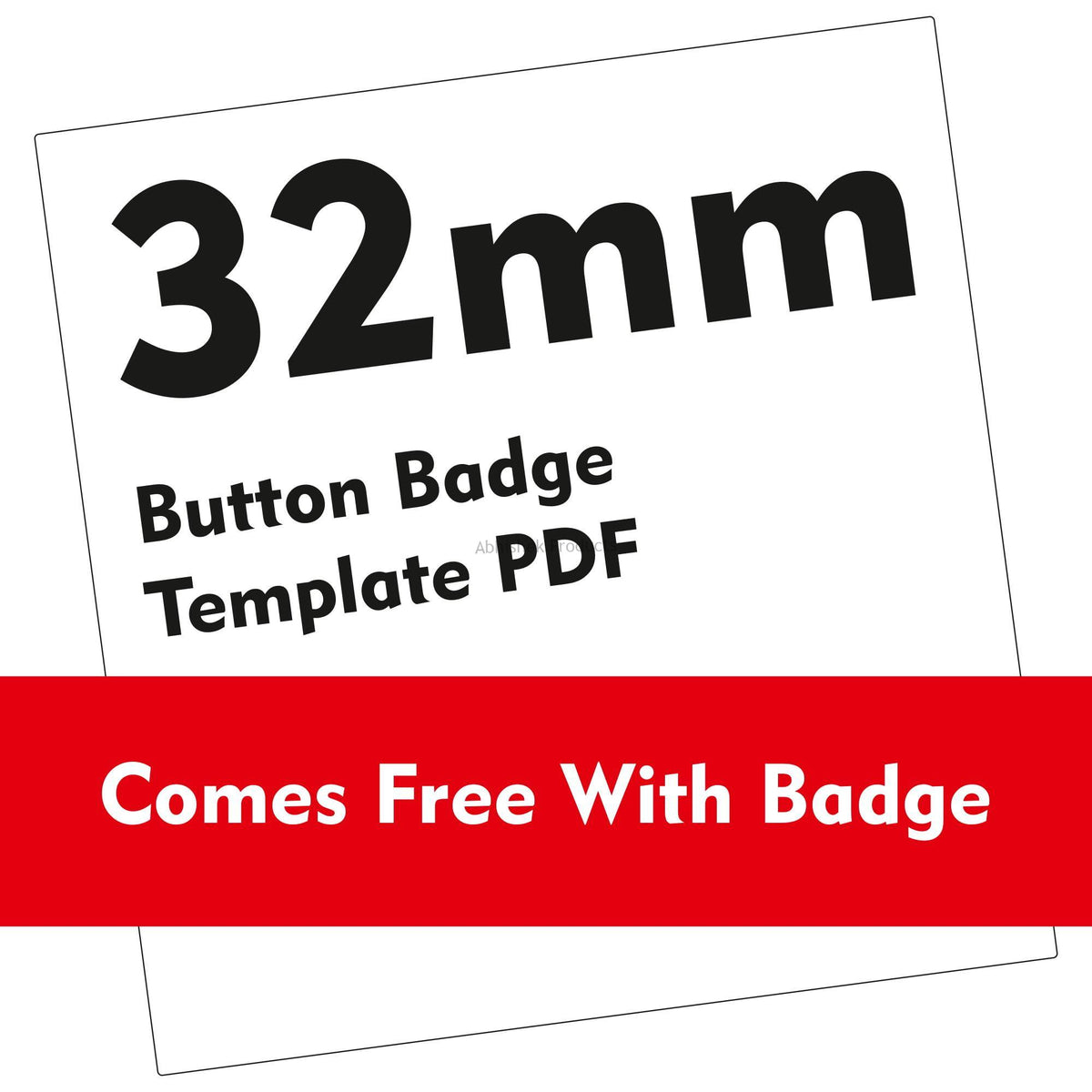 32x32 mm Badge Template PDF File - Digital Download – Abhishek Products