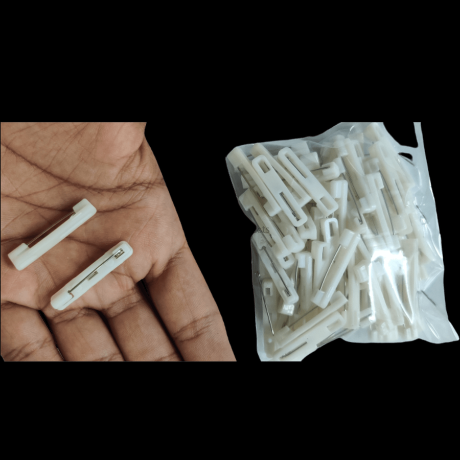 100 Pcs 29mm Plastic Badge Pins | Safety Bar Pins for DIY Brooches ...