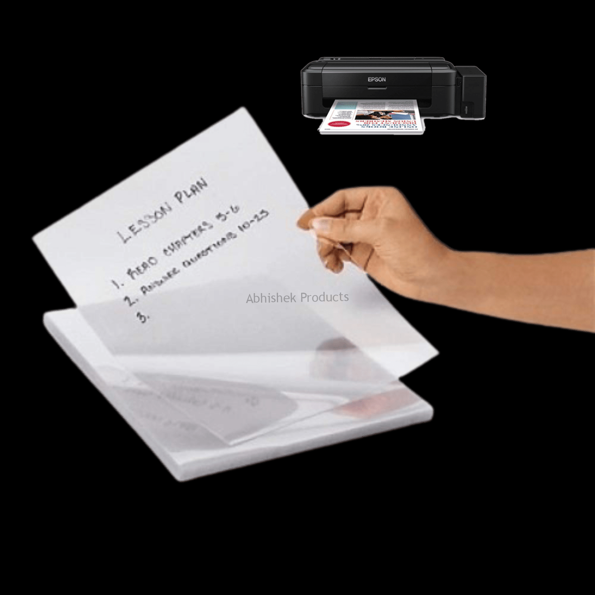 A4 100 Mic Tranparent Inkjet Sheet - For Trophies, Book Covers, Gifts ...