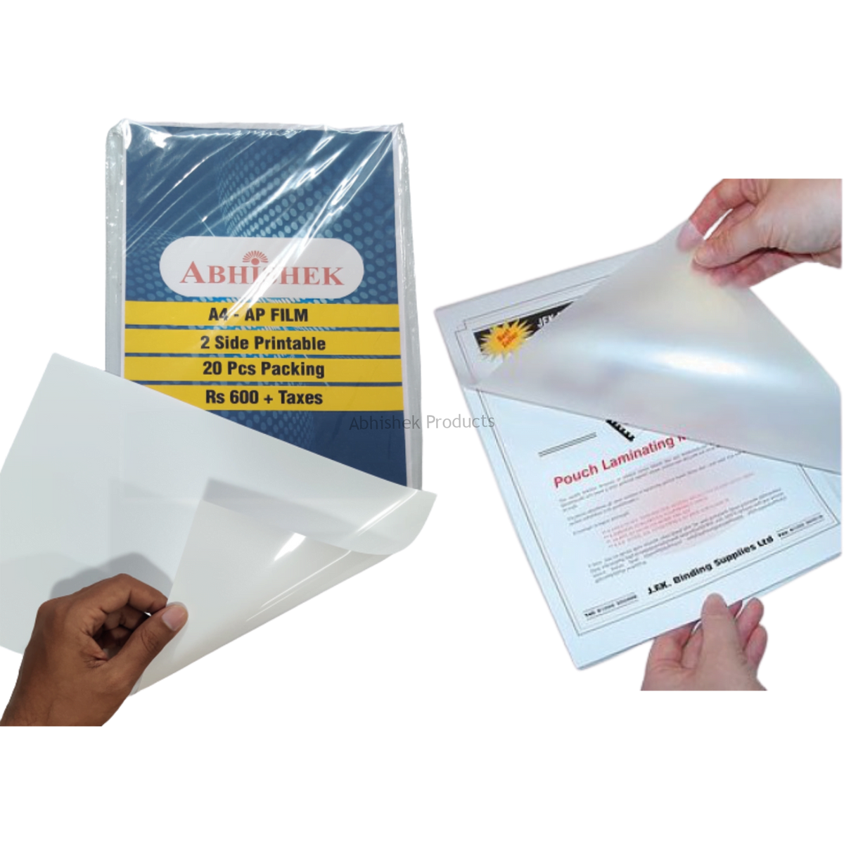 A4 Ap Film 20 Sheets + 20 Pcs A4 250 Mic Lamination Pouch For Id Cards ...