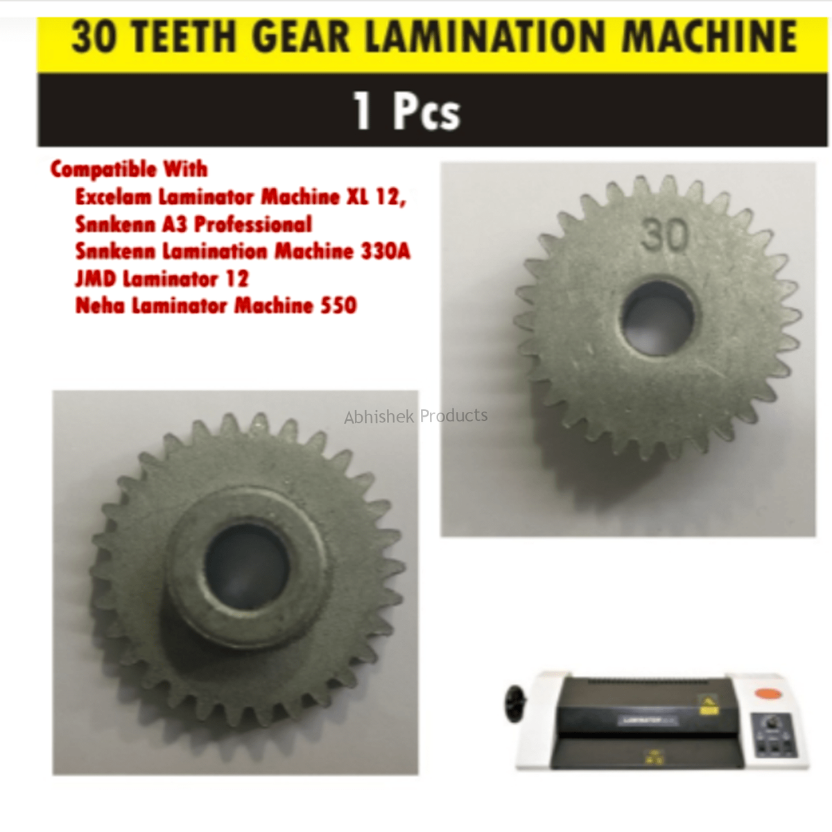 30 Teeth Gear For Excelam Xl 12 Lamination Machine – Abhishek Products