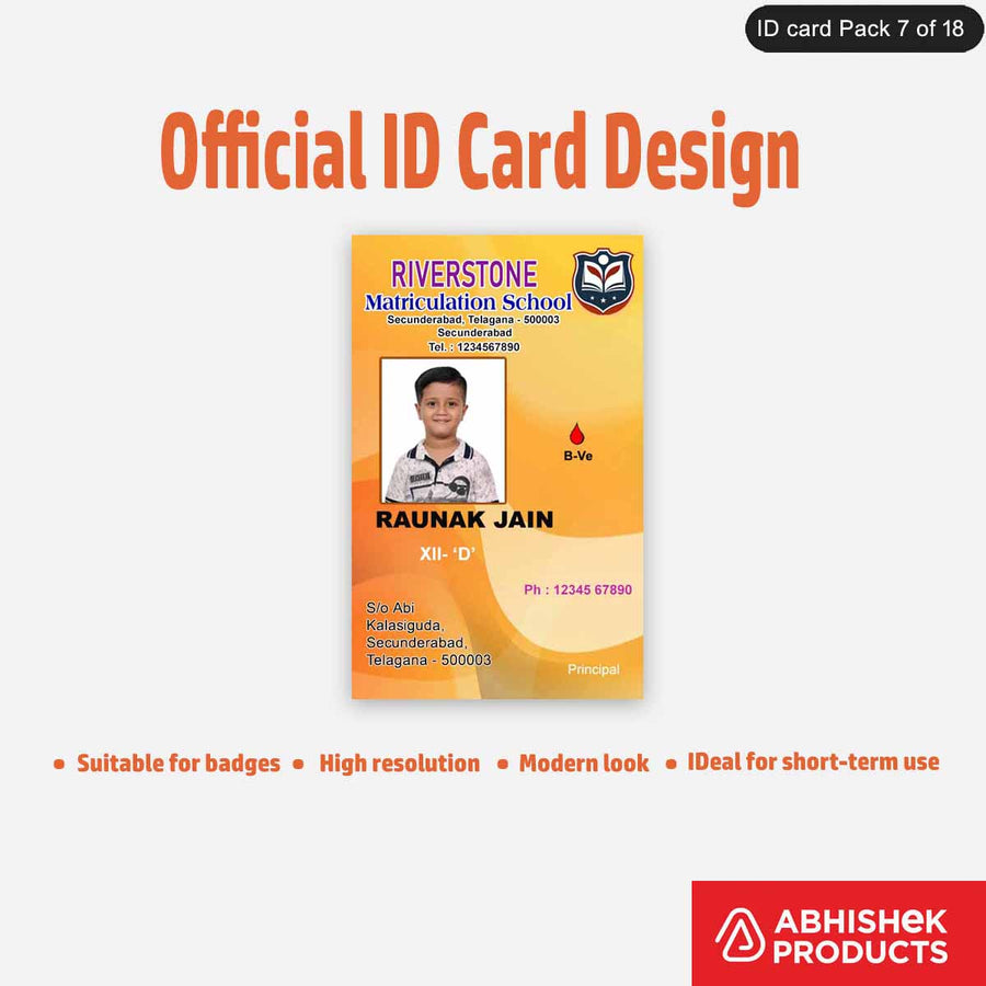 7/18 Official ID Card Design Files - 50 PSD Templates – Abhishek Products
