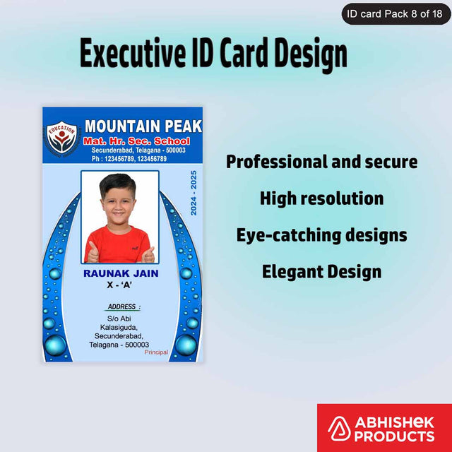 8/18 Executive ID Card Design Files - 50 PSD Templates – Abhishek Products