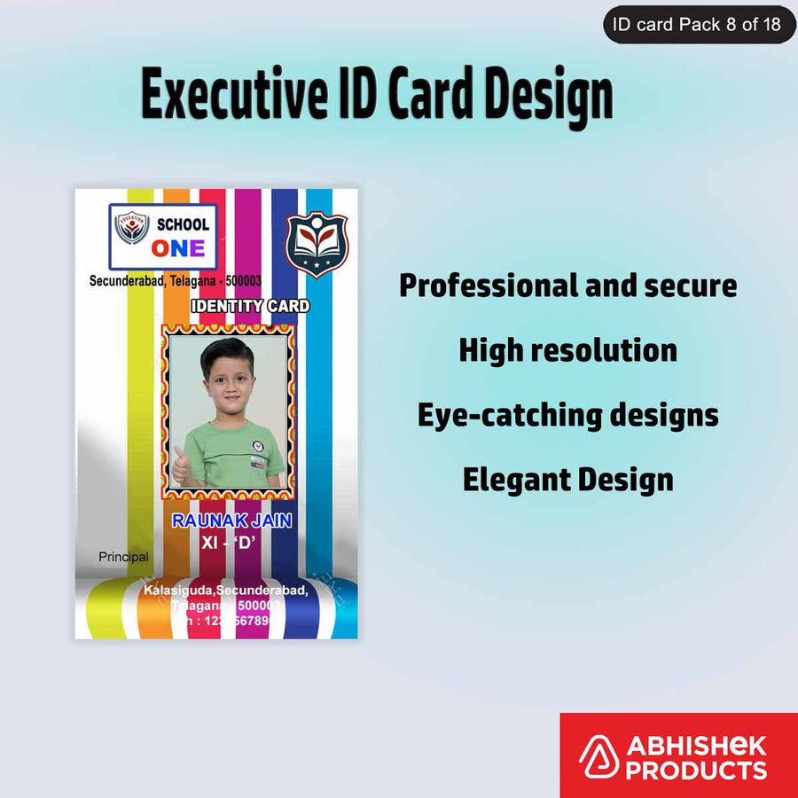 8/18 Executive ID Card Design Files - 50 PSD Templates – Abhishek Products
