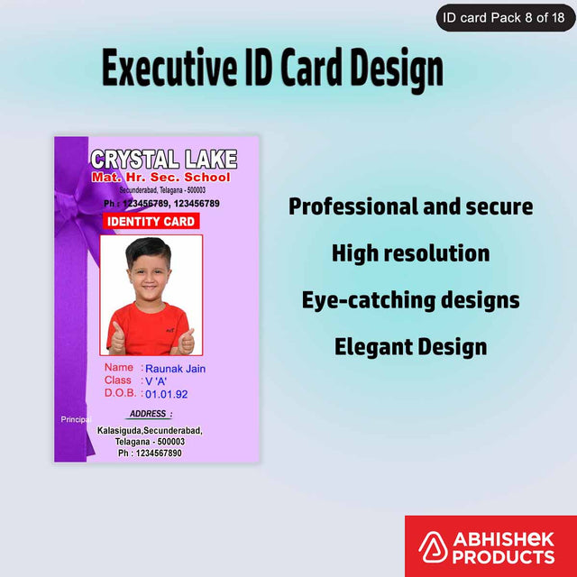 8/18 Executive ID Card Design Files - 50 PSD Templates – Abhishek Products