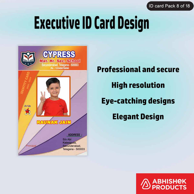 8/18 Executive ID Card Design Files - 50 PSD Templates – Abhishek Products