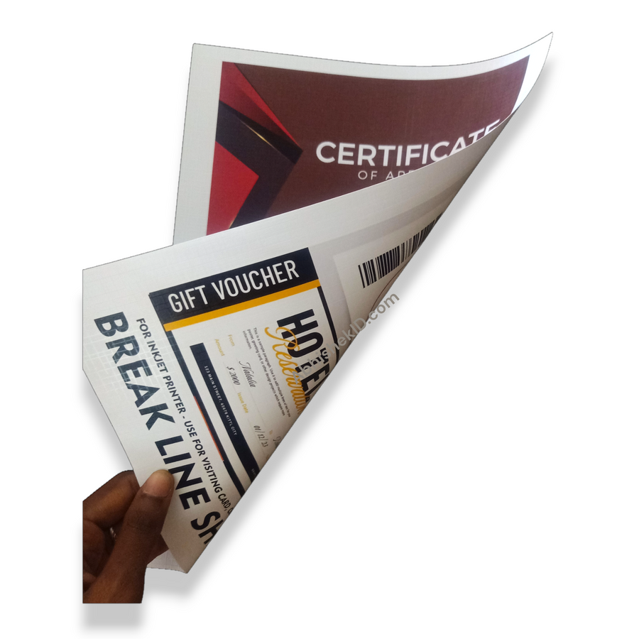 A4 Break Line Sheet - Universal Inkjet Printer Visiting Card Paper (HP ...