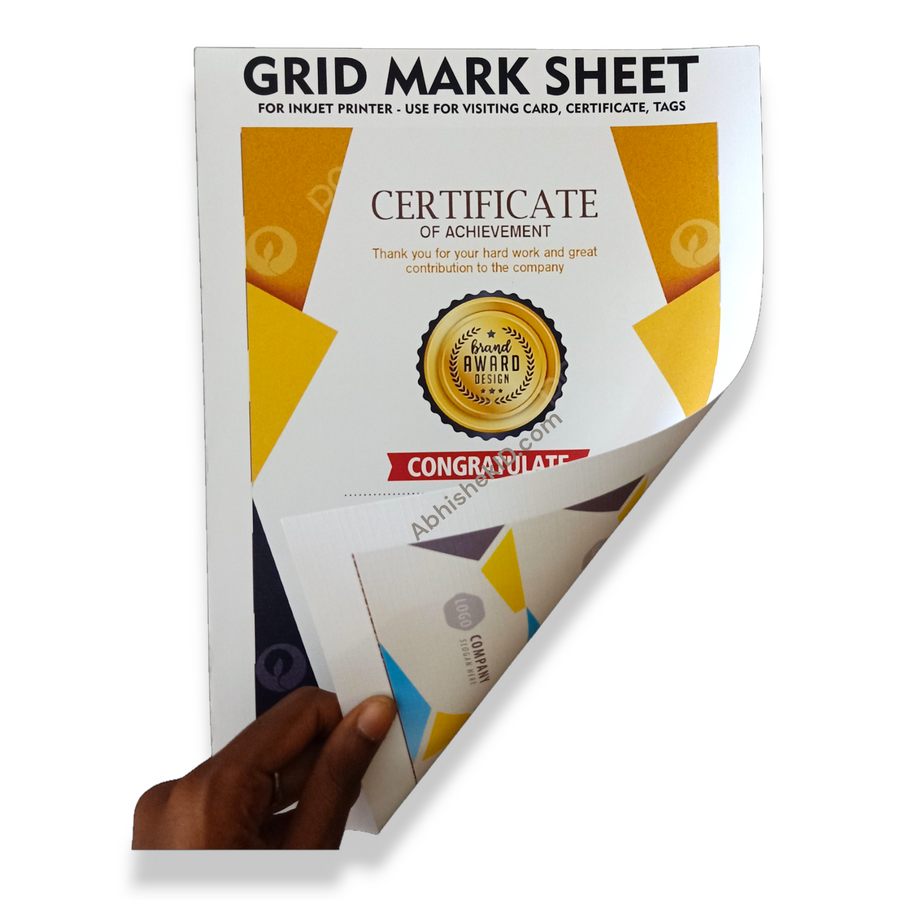 A4 Grid Sheet - Universal Inkjet Printer Visiting Card Paper (HP, Cano ...