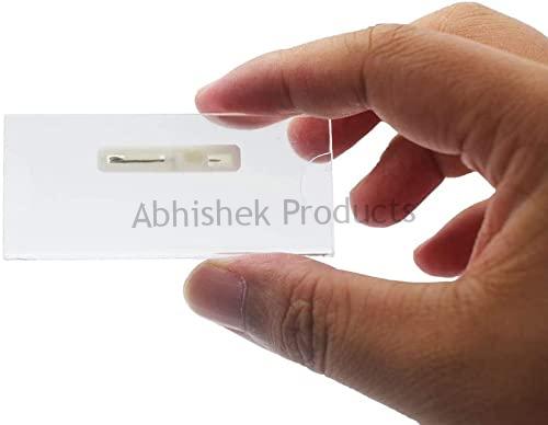 Acrylic Name Badge/Plate with Pin Easy to Insert Paper for Office Staf ...