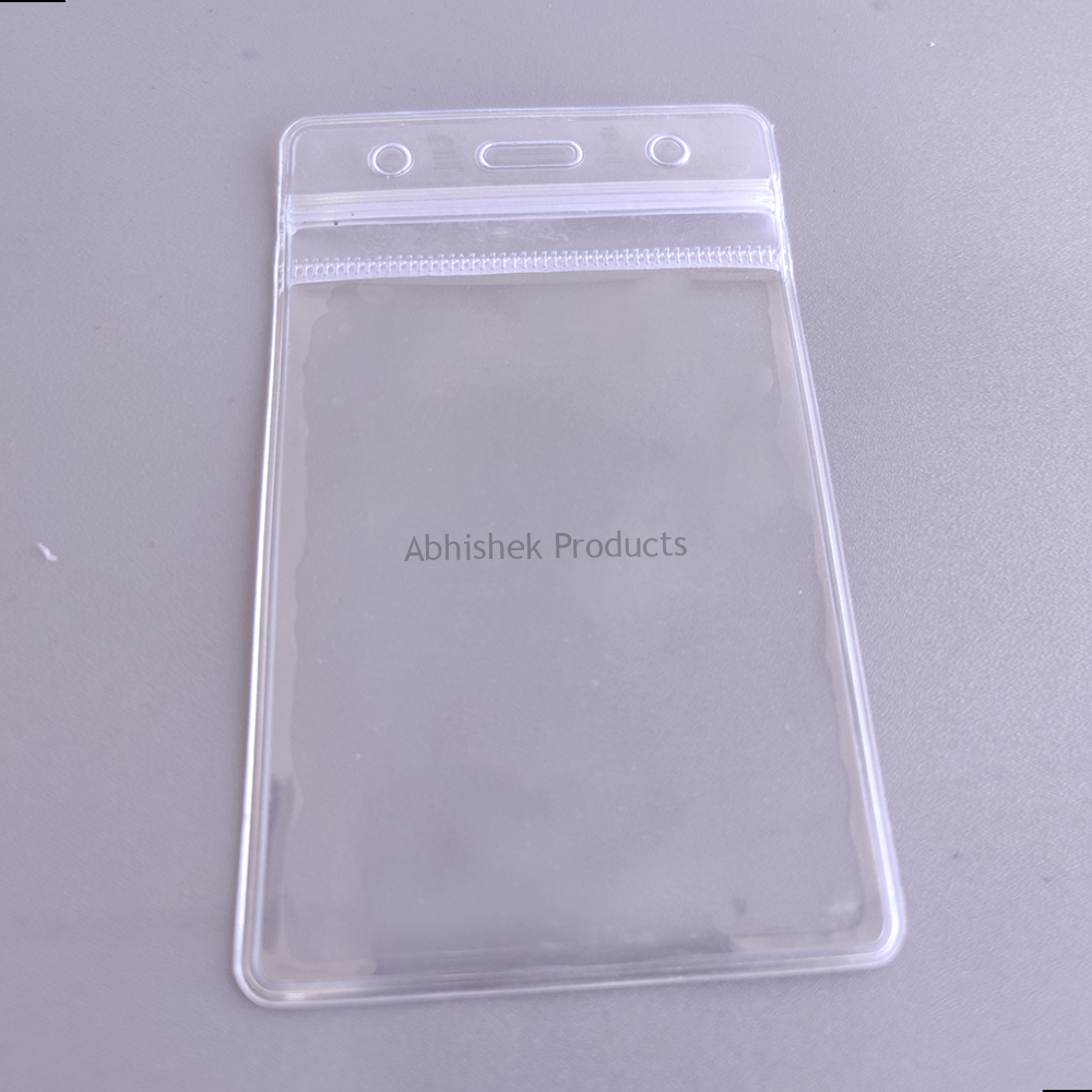 B001 6x8 cm – Clear Waterproof Zip Lock ID Card Holders/Badge for Scho ...