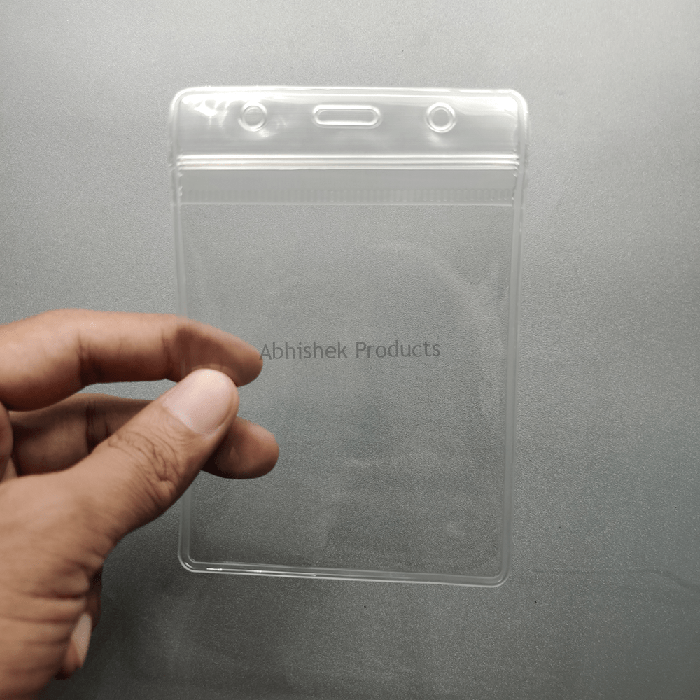 B002 7.5x10 cm – Clear Waterproof Zip Lock ID Card Holders/Badge for S ...