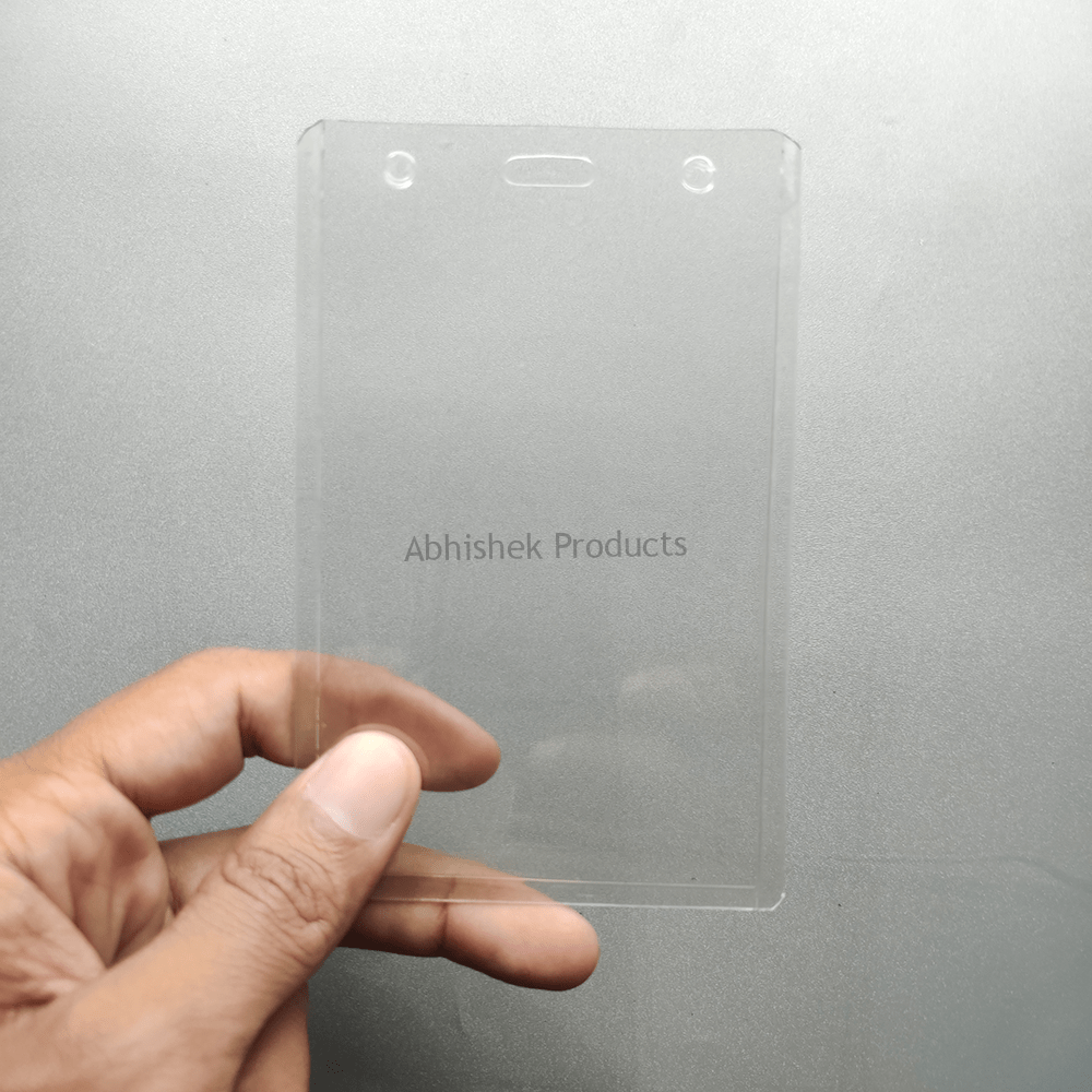 B2 6.7x10.5 cm - CARD CASE PVC Transparent ID CARD POUCH - VERTICAL ...