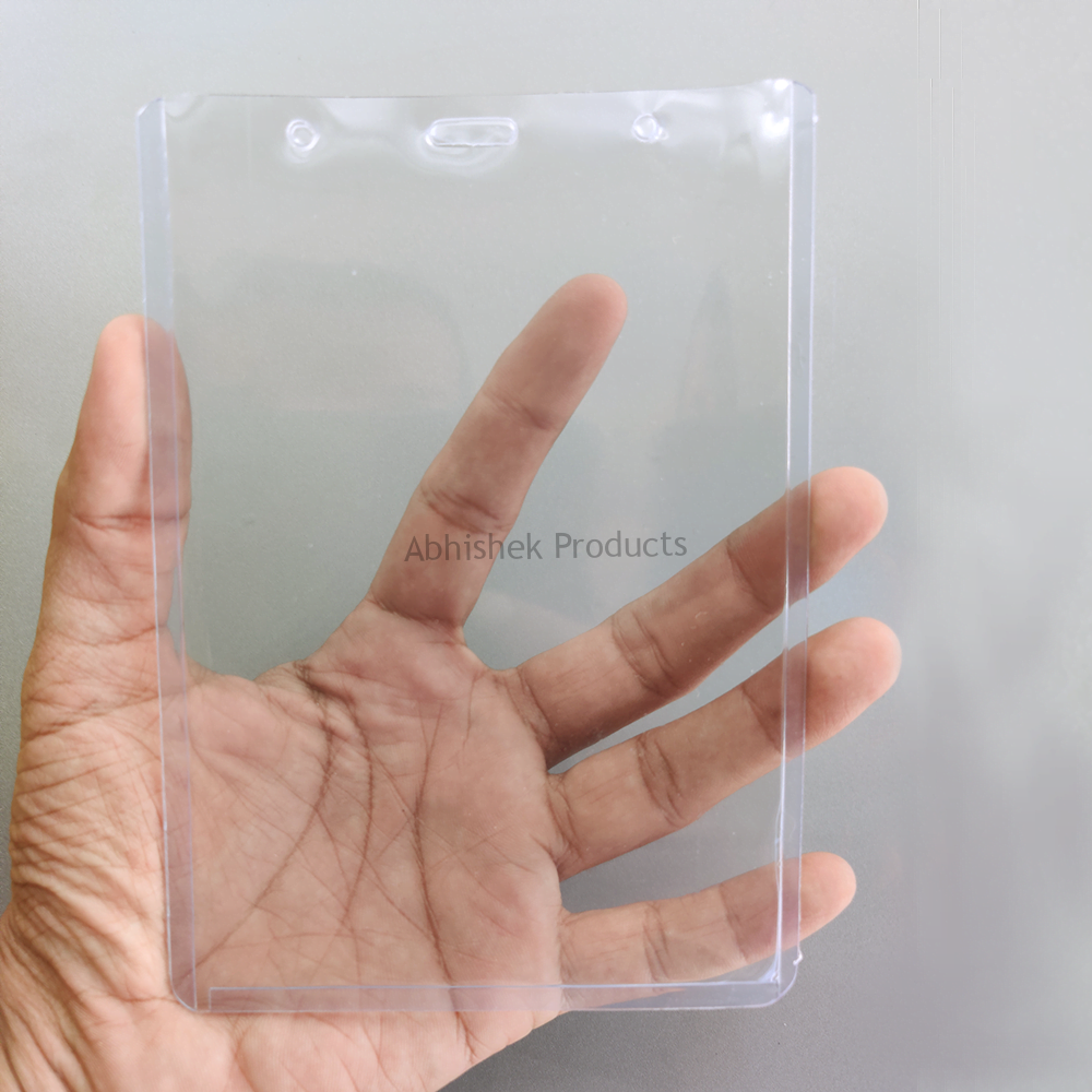 B4 9.5x13 cm - CARD CASE PVC Transparent ID CARD POUCH -VERTICAL ...