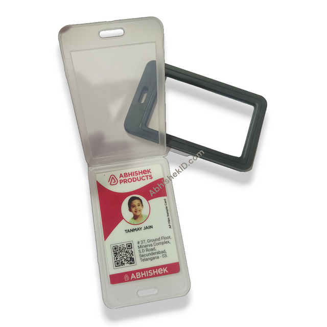 Black Jacket Holder - Heavy Indian Grade 54X86MM Vertical PVC Transpar ...