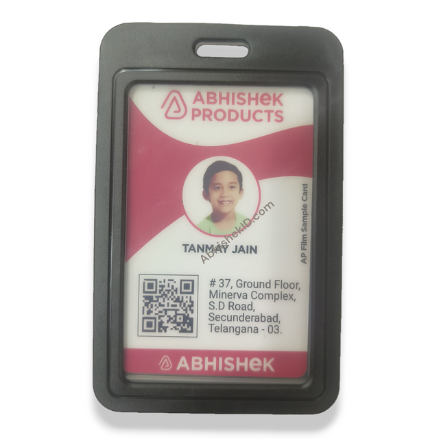 Black Jacket Holder - Heavy Indian Grade 54X86MM Vertical PVC Transpar ...