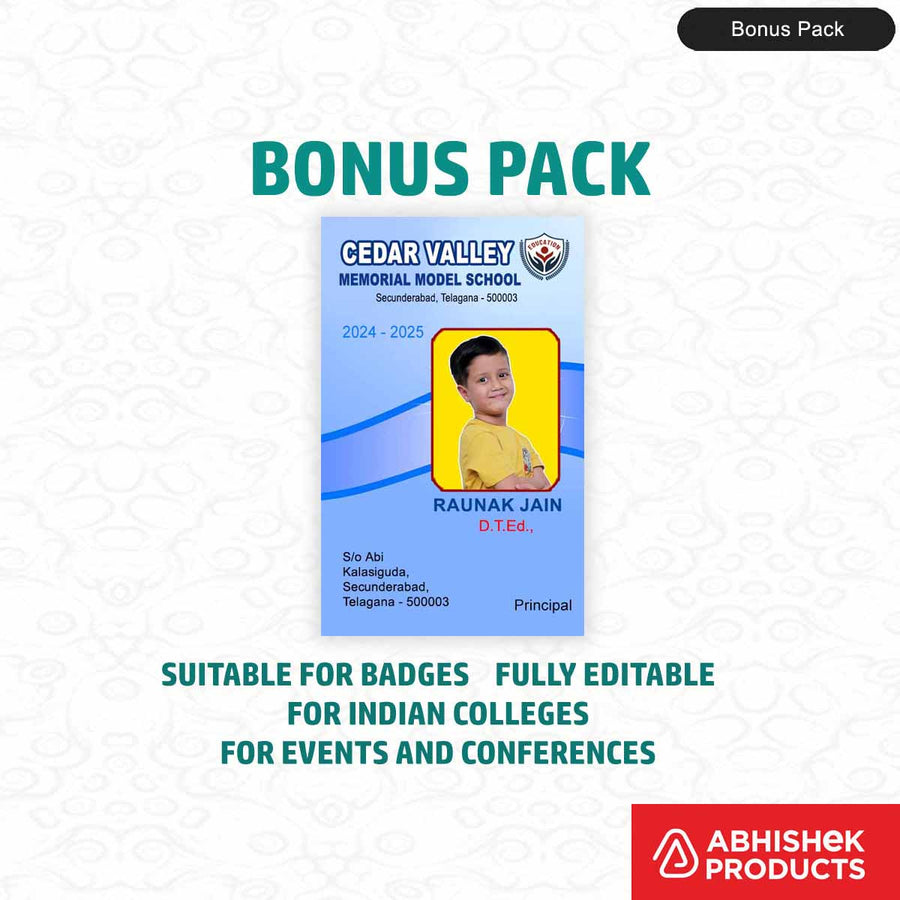 Bonus Pack ID Card Design Files - 63 PSD PhotoShop Templates – Abhishek ...