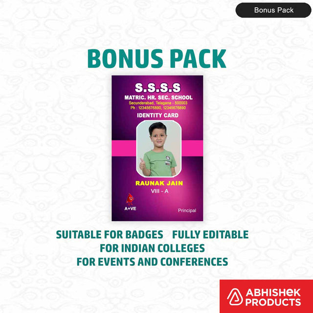 Bonus Pack ID Card Design Files - 63 PSD PhotoShop Templates – Abhishek ...