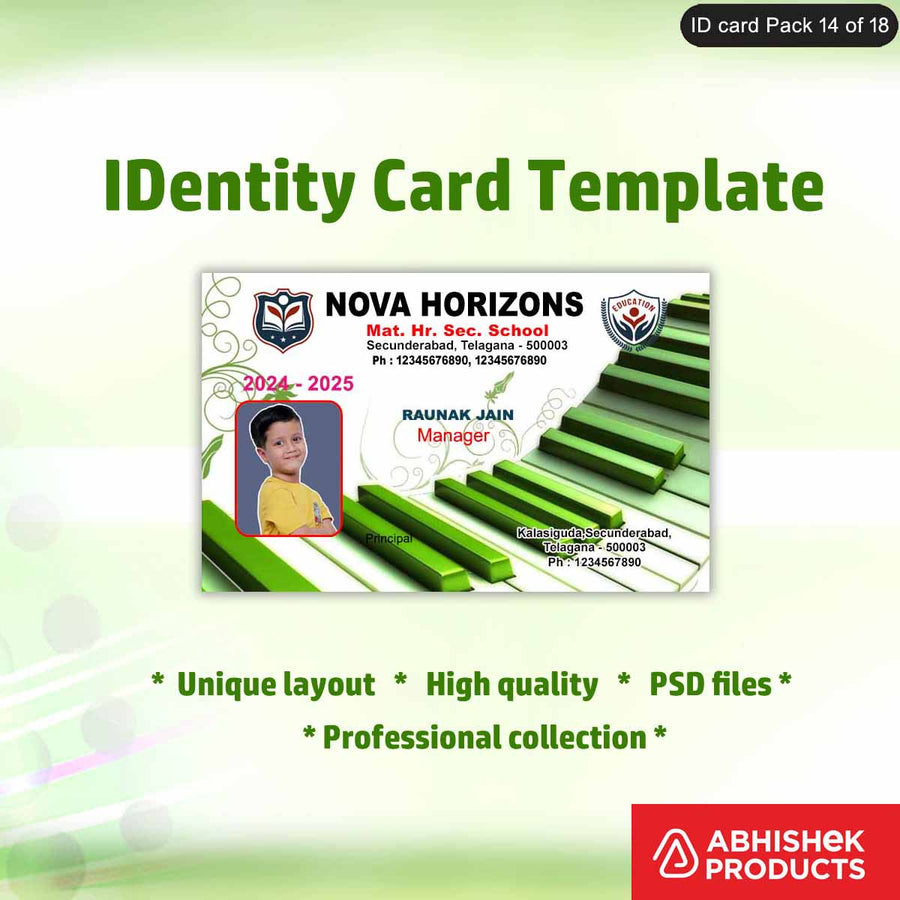 14/18 Fully Customizable ID Card Template Design Files - 50 PSD PhotoS ...
