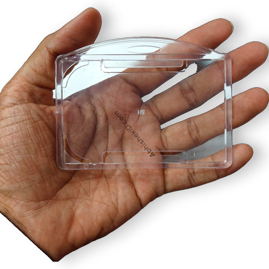 H140 - Crystal 54X86MM Horizontal PVC Transparent ID Card Holder 2H ...