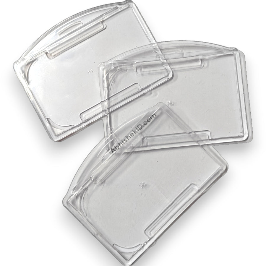 H140 - Crystal 54X86MM Horizontal PVC Transparent ID Card Holder 2H ...