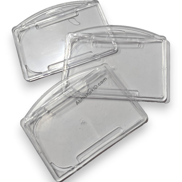 H140 Crystal 54x86mm Horizontal PVC Transparent ID Card Holder 2H ...