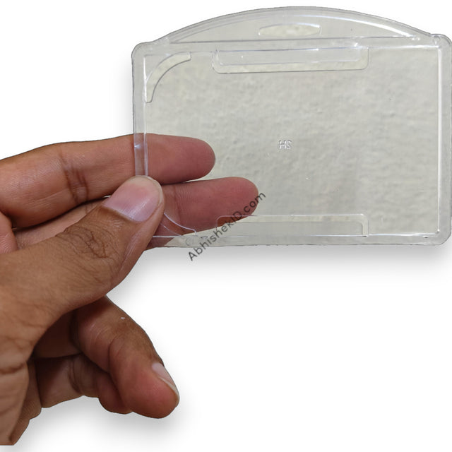 H140 Crystal 54x86mm Horizontal PVC Transparent ID Card Holder 2H ...