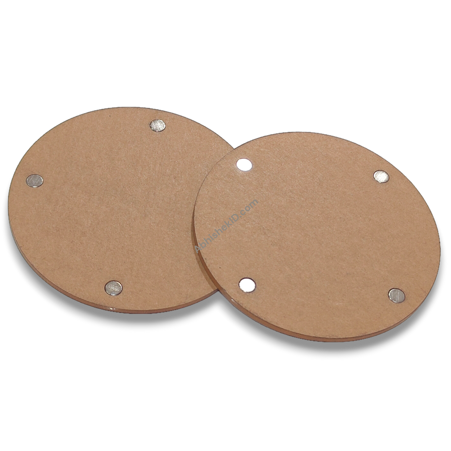 Round Acrylic Magnet Photo Frame 7.8cm | Without Print – Abhishek Products