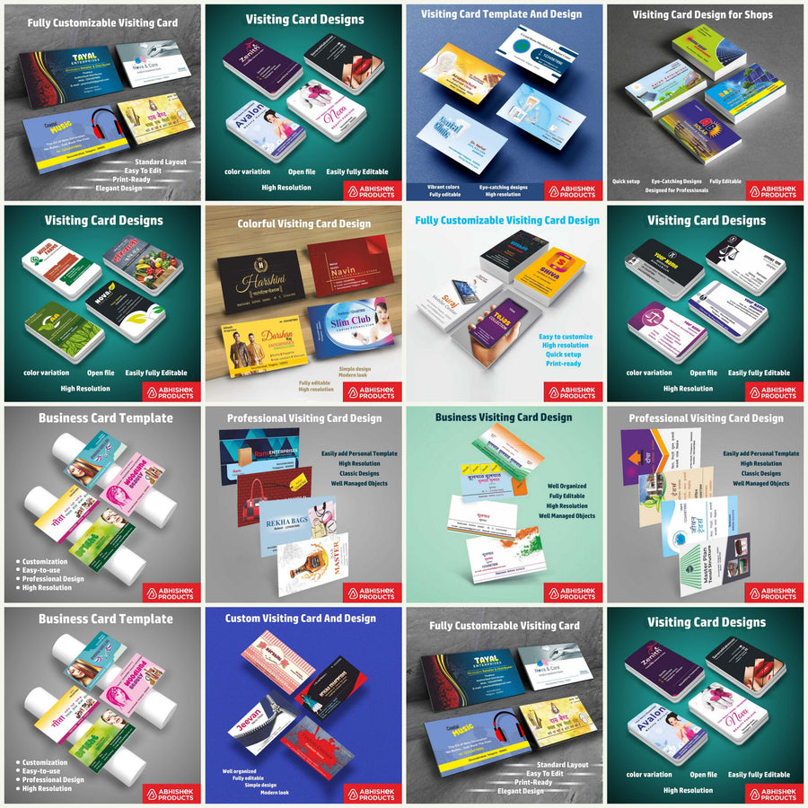 1000+ Business Card CDR Designs | Jumbo Visiting Card Pack – Abhishek ...