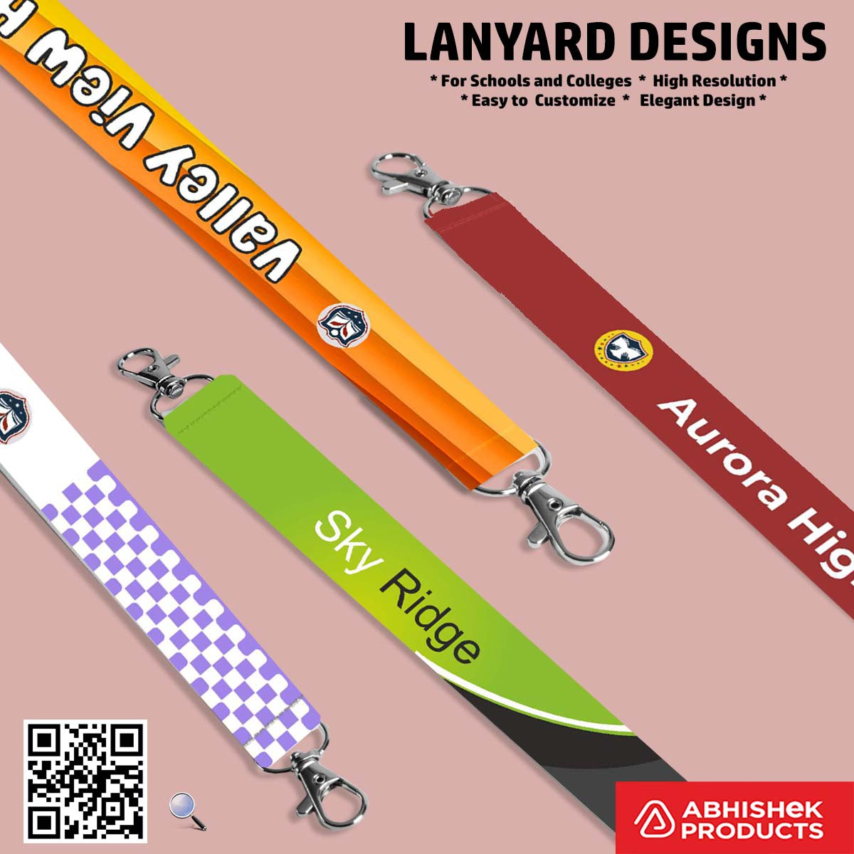 5>Modern Lanyard Designs for ID Card - 50 CorelDRAW Templates Design F ...