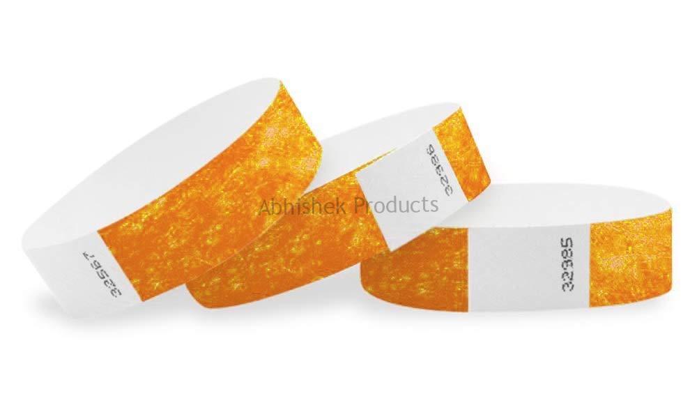 Orange Tyvek Paper Wristbands for Events, Party, Conference, Ticket, T ...