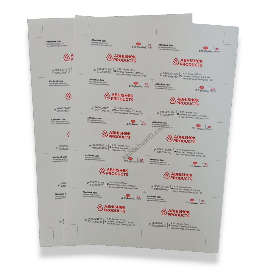 Powder Sheet For Visiting Card Sheet A4 270 Gsm 2 Side Printing - For ...