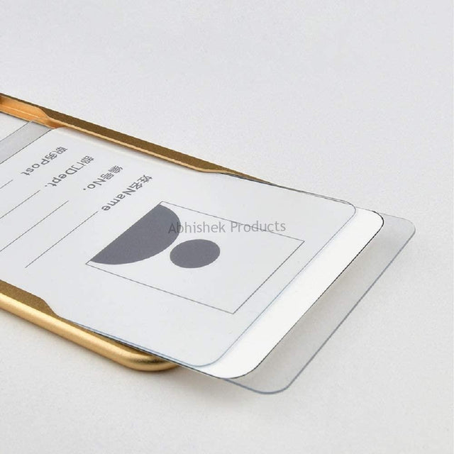 Blue Metal ID Card Holder 54x86mm | Premium Vertical Aluminium Badge by ...