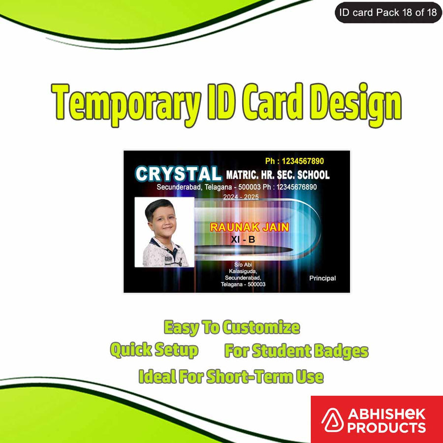 18/18 Temporary ID Card Design Files - 50 PSD PhotoShop Templates ...