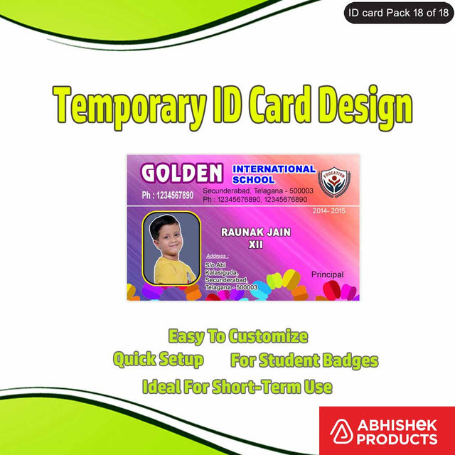 18/18 Temporary ID Card Design Files - 50 PSD PhotoShop Templates ...
