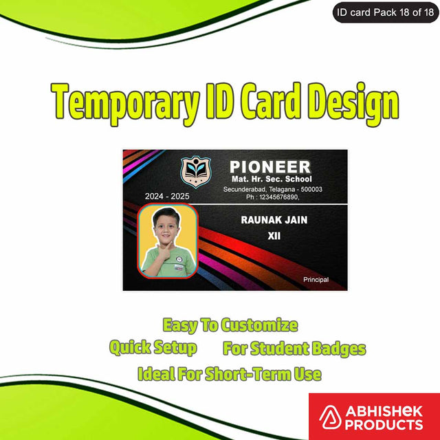 18/18 Temporary ID Card Design Files - 50 PSD PhotoShop Templates ...