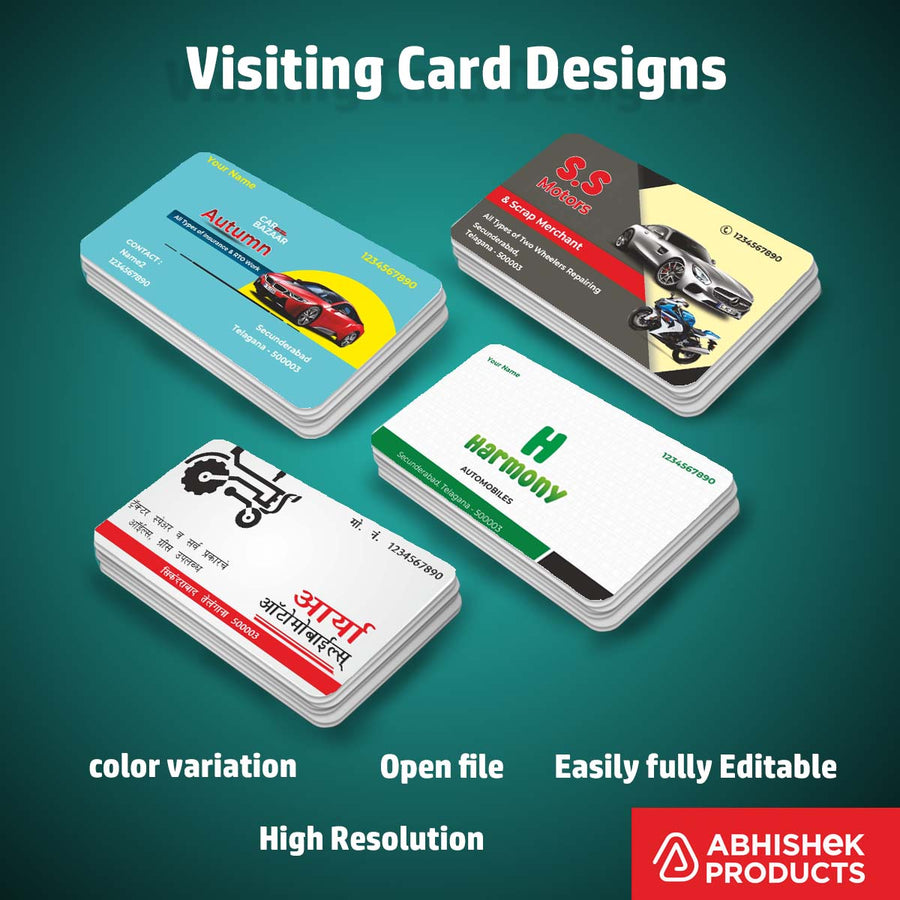 1/10 Indian Visiting Card Design Files – 100 CDR v11 Templates Files ...