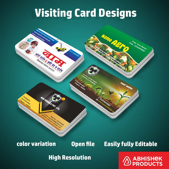 1/10 Indian Visiting Card Design Files – 100 CDR v11 Templates Files ...