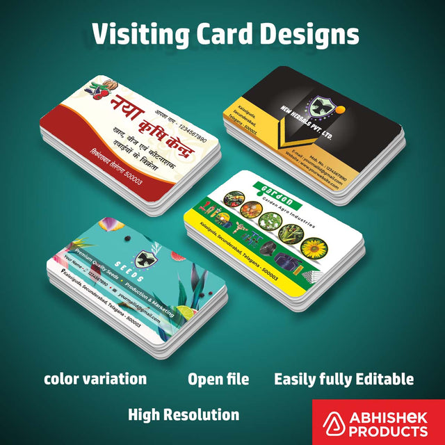 1/10 Indian Visiting Card Design Files – 100 CDR v11 Templates Files ...