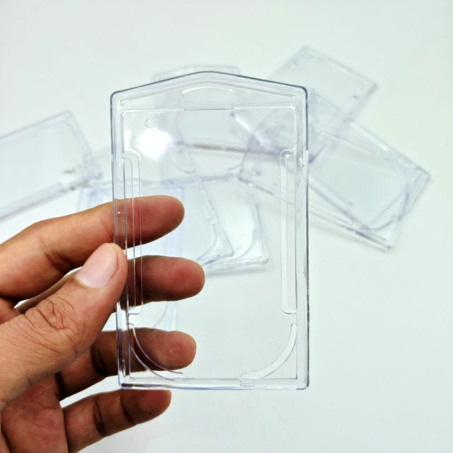 H130 - Crystal 54X86MM Vertical PVC Transparent ID Card Holder ...