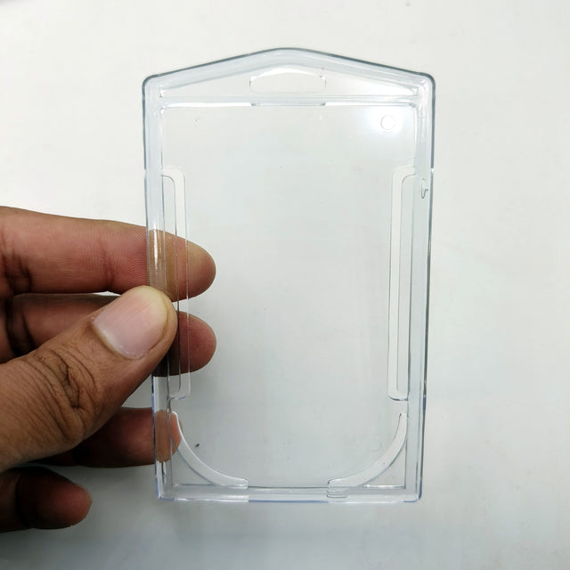 H130 - Crystal 54X86MM Vertical PVC Transparent ID Card Holder ...