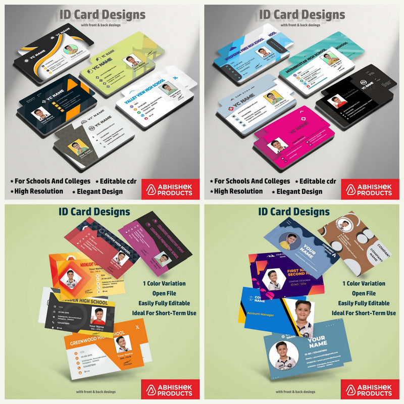 100+ Editable CorelDraw ID Card Design Templates | Professional CDR ...